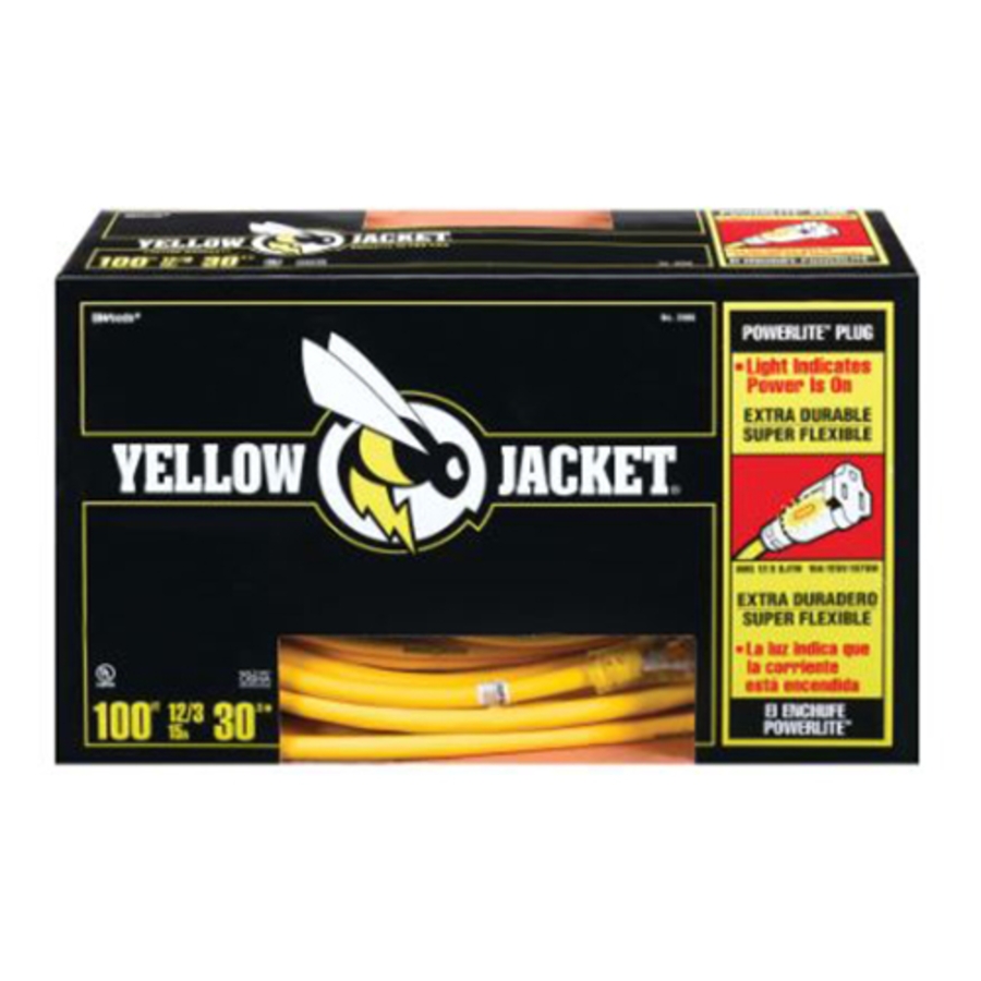 Tenet Solutions | Yellow Jacket Power Cord, 100 ft
